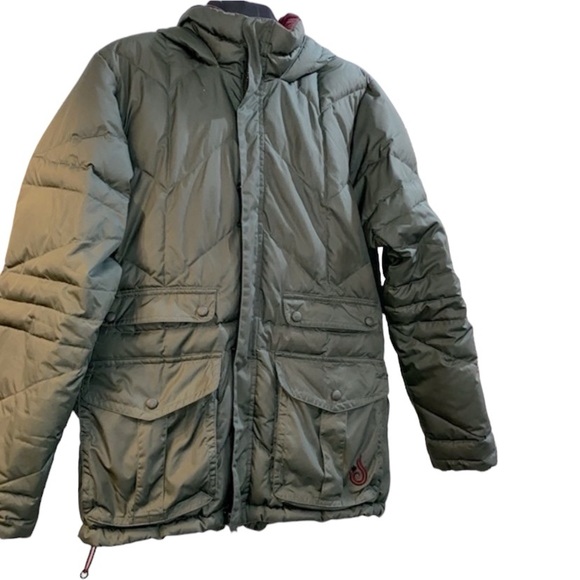 Isis | Jackets & Coats | Isis Olive Green Down Filled Quilted Puffer ...